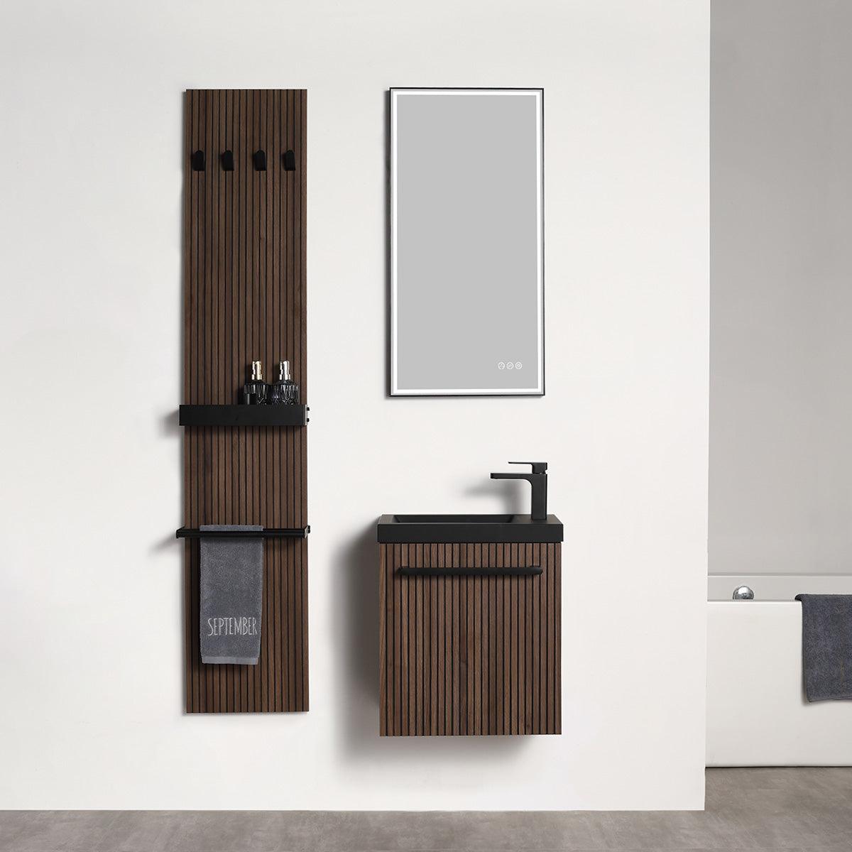 Blossom Rimini 20″ Vanity in Dark Walnut Strip & Maple Strip – The Bath ...