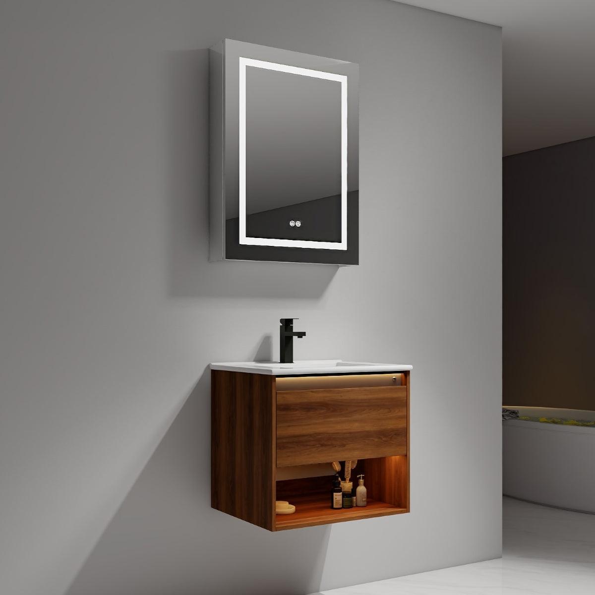 Blossom Bergen 24" Vanity, Dual LED Illumination, Adjustable Lighting ...