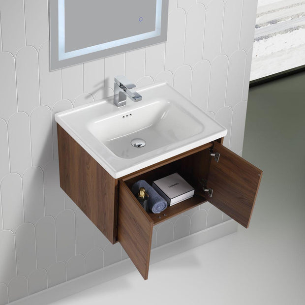 Blossom Bern 24″ wall hung Sleek minimalist Vanity, Ceramic Basin – The ...