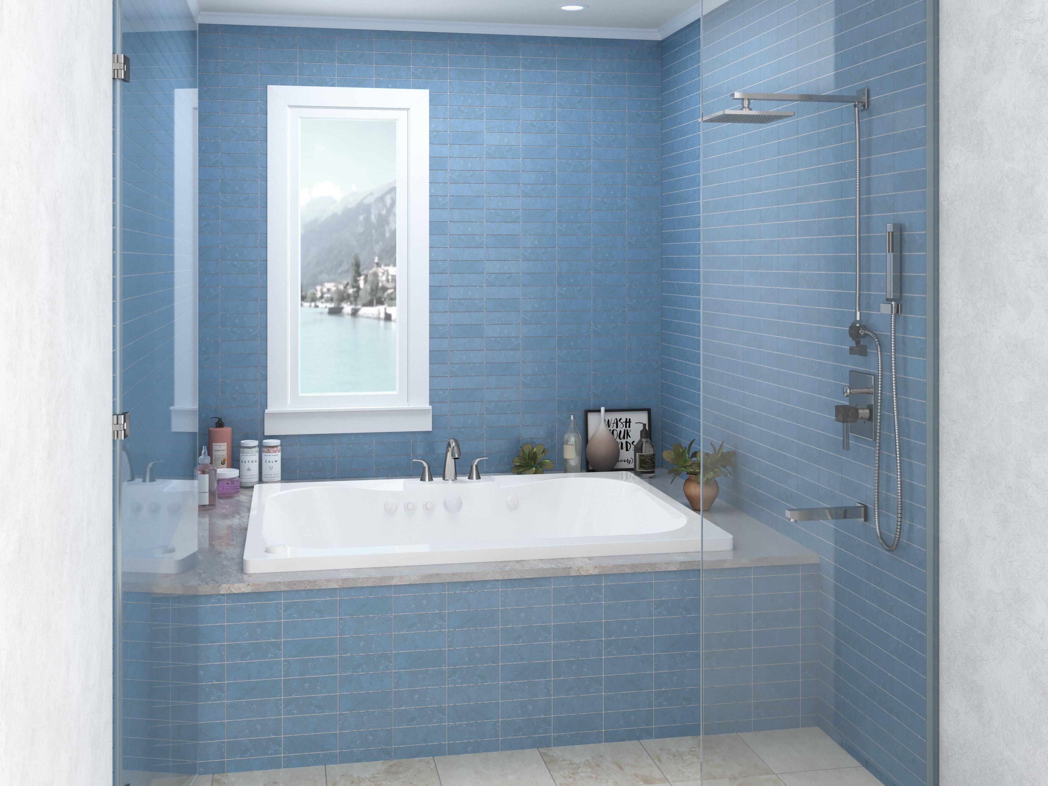 Atlantis Neptune 40 x 60 Rectangular Air & Whirlpool Jetted Bathtub ...